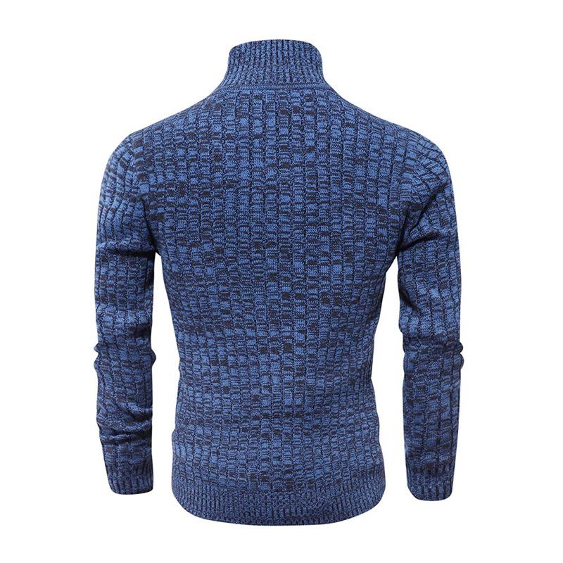 Buy Autumn and Winter Men's Sweater Top Coat Slim Fit High Collar Long ...