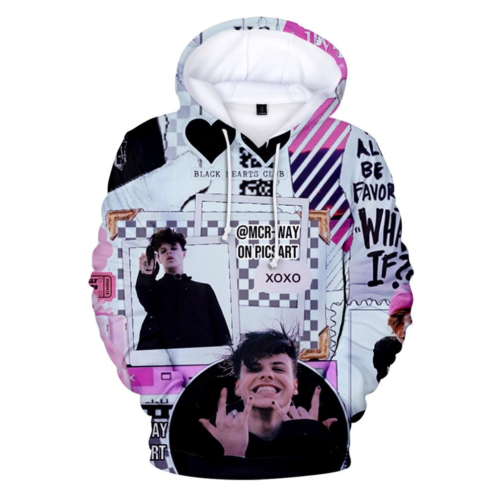 Buy 3d Print Yungblud Black Hearts Club Hoodies Men Womens ...