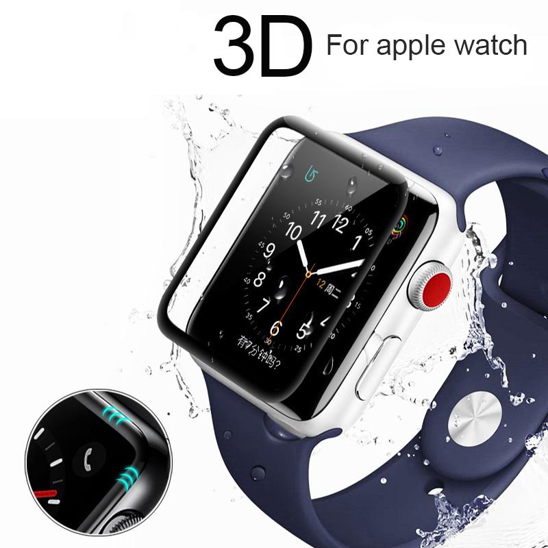 Buy 3D Full Cover Curved Tempered Glass for Iwatch Series 1 2 3 38mm ...