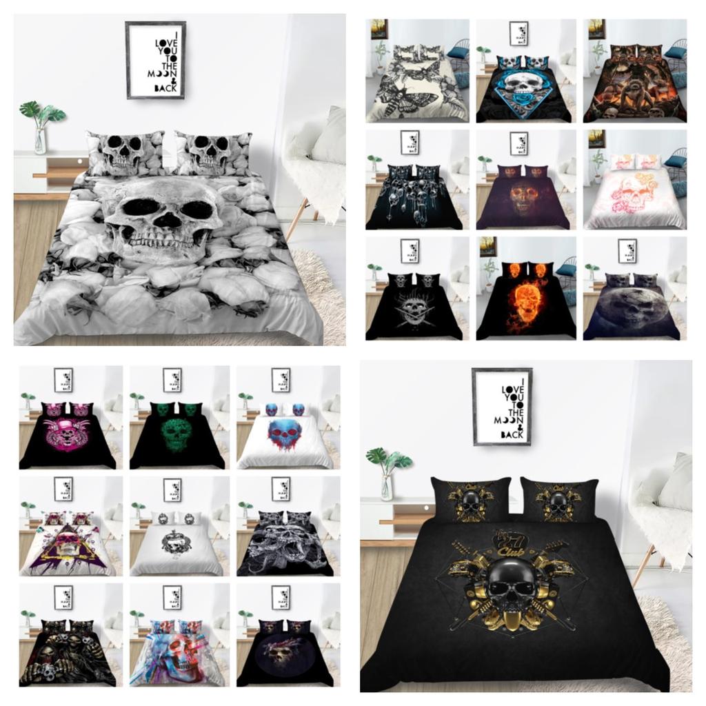 Cheap Home Bedding Set Punk Skull Pattern Stylish Design Duvet Cover ...