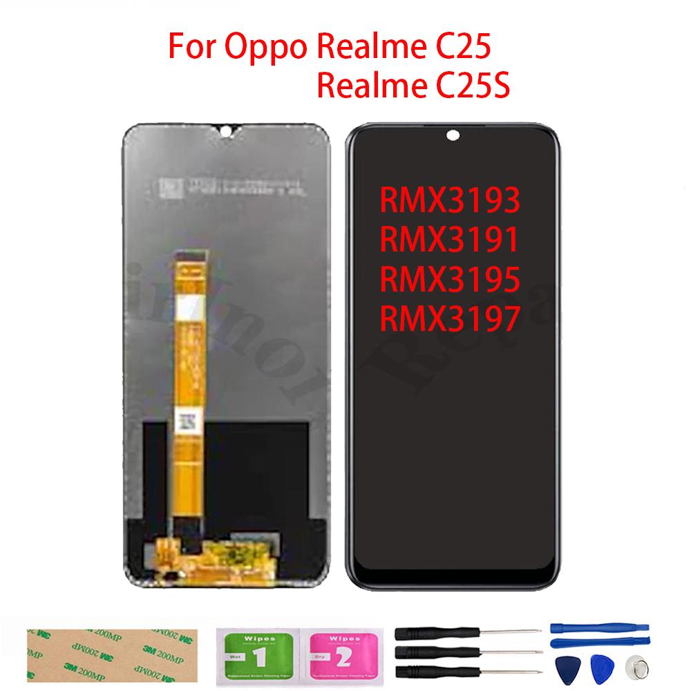 Full Screen For Oppo Realme C25 C25S LCD Display Touch Screen Panel Sensor Digitizer Assembly ...