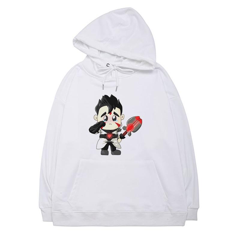 Buy Autumn Yates Vainglory Print Unisex White Hoodies Drawstring Pocket ...