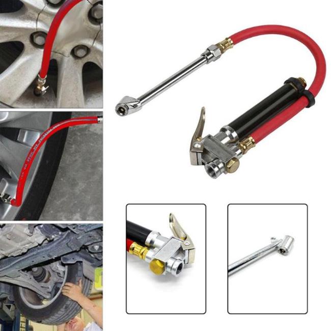 Buy Air Tire Pressure Filler Dual Chuck Inflator Gun For Car Motorcycle ...