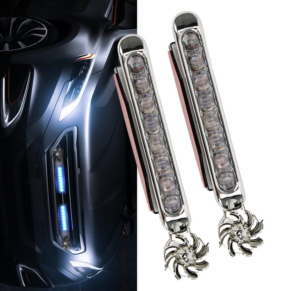 Buy PAU Car Front Net Led Light Auto Wind Energy Light Auxiliary ...