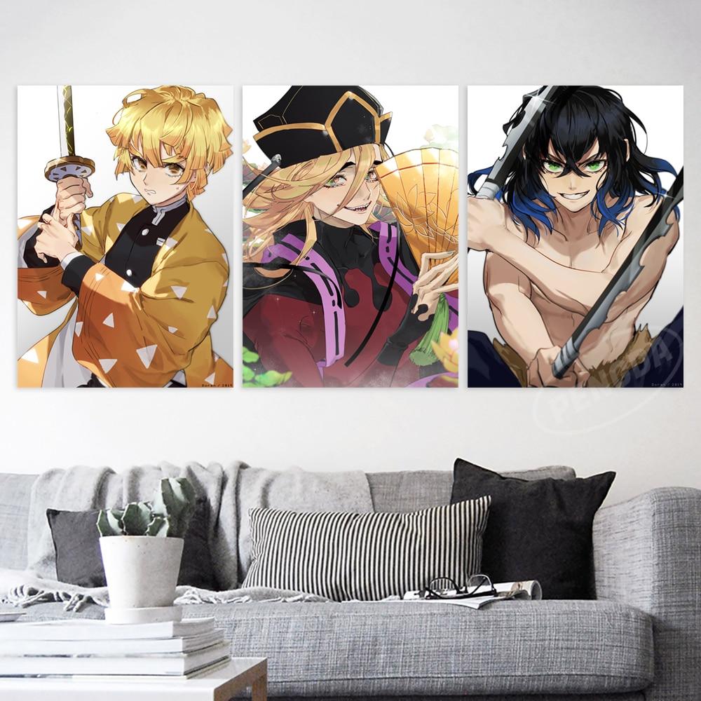 Buy Canvas Anime Print Demon Slayer Picture Agatsuma Zenitsu Wall Art ...