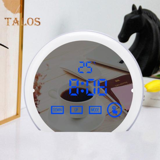 Cheap LED Alarm Clock Ambiance Light Multifunctional Mirrow Surface ...