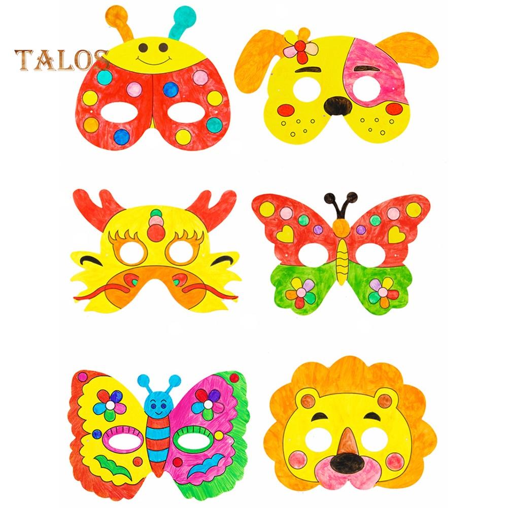 Buy Toys For Boys Girls 8Pcs Cartoon Animal Paper Painting Mask Color ...