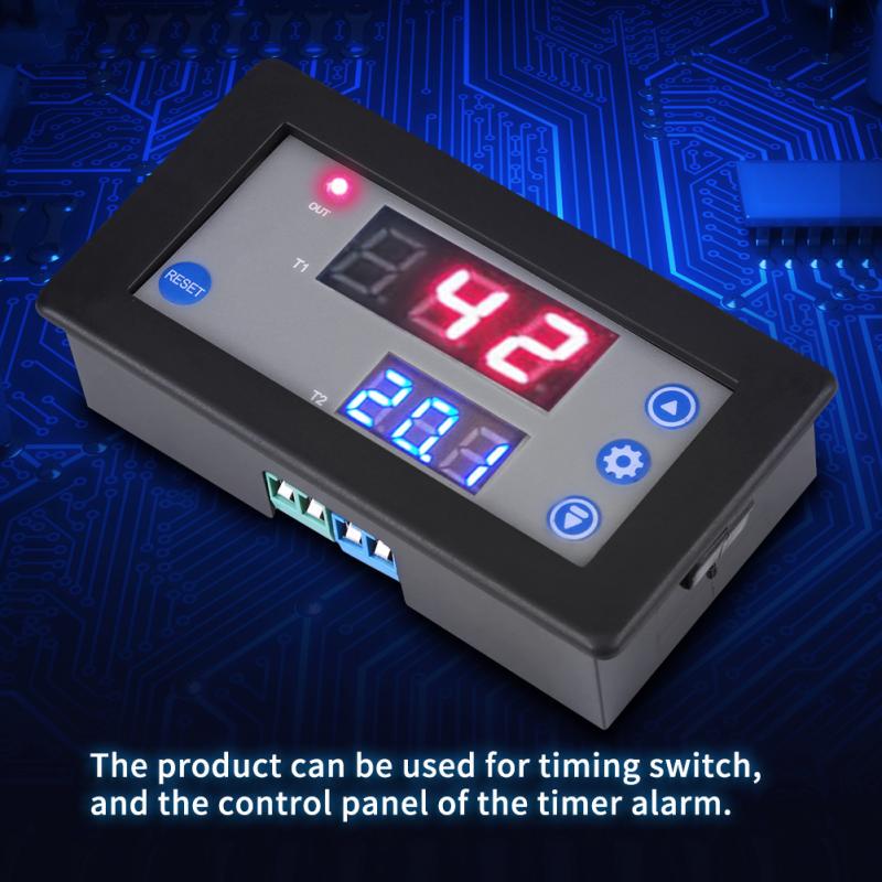 12V Timing Delay Relay Module Cycle Timer Digital LED Dual Display ...