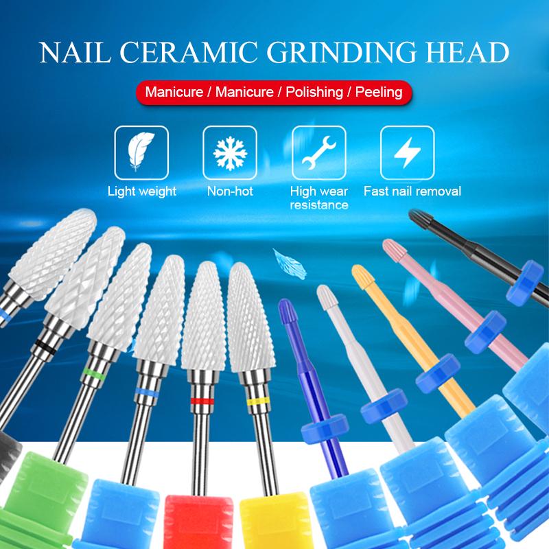 Buy Nail Ceramic Grinding Head Nail Drill Nail Art Electric Griding ...