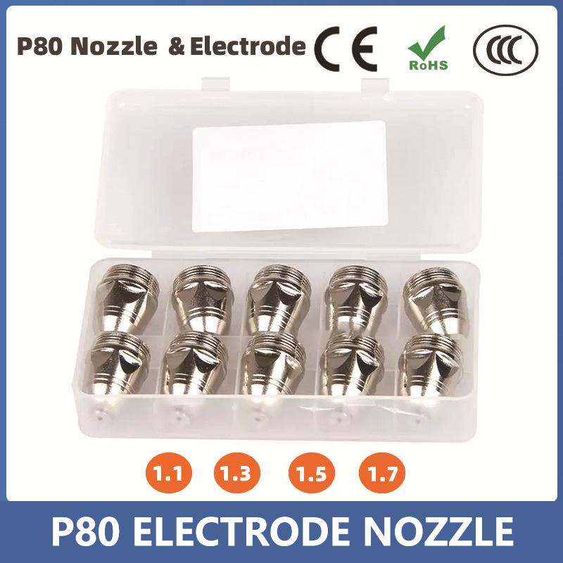 Cheap P80 Plasma Electrode Cutt Nozzle Caliber 1.1 1.3 1.5 1.7Mm Cnc ...
