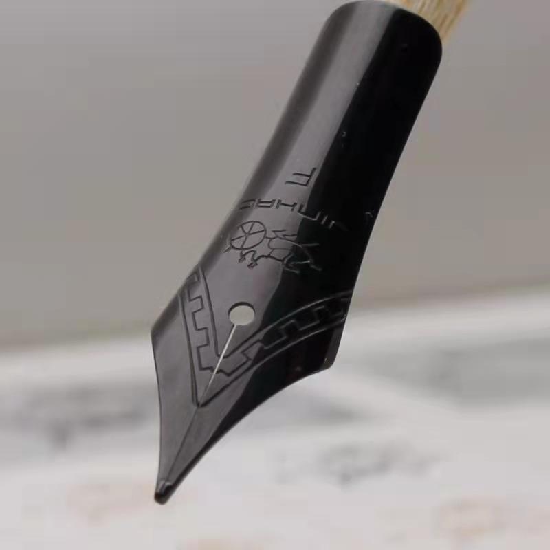 Buy 1Pcs #5 Size Black Fountain Pen Nib Ink Pen F Nib Stationery Office ...