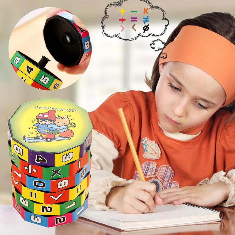 Cylindrical V-cube 6 Numbers Magic Cube Toy Puzzle Game Gift Stickers ...
