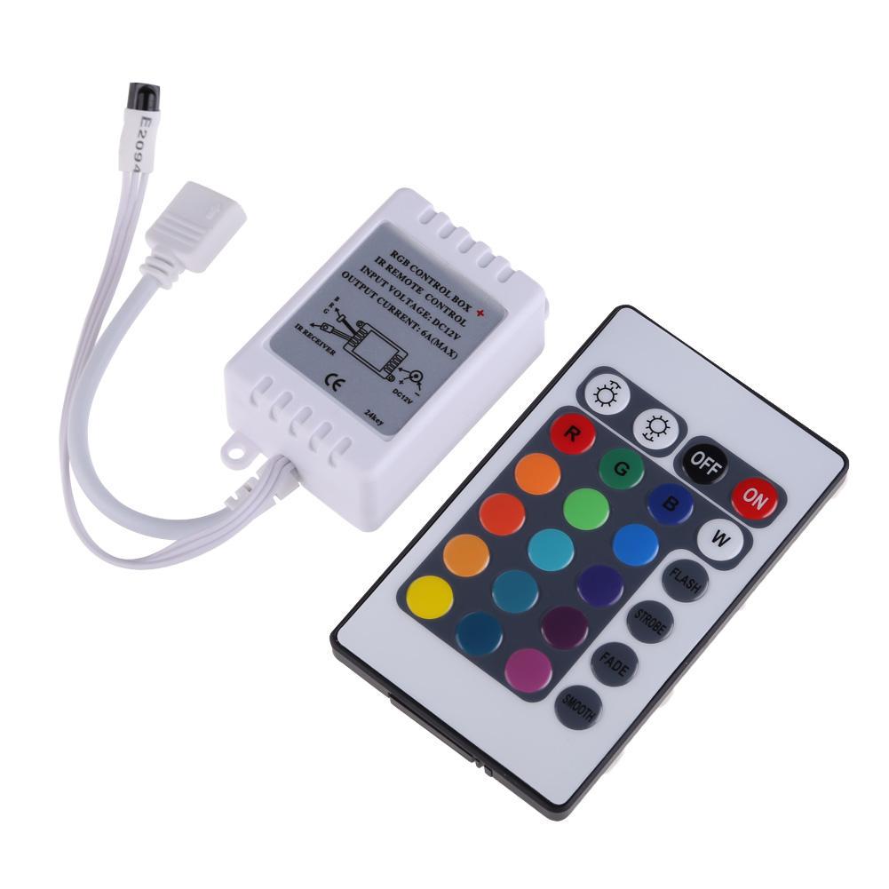 Buy 24 Key IR Remote Controller DC 12V for RGB 5050 SMD LED Strips ...