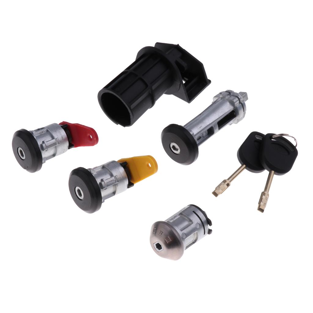 Buy Car Ignition Switch & Door Lock Barrel + Key Assembly for Ford Old ...