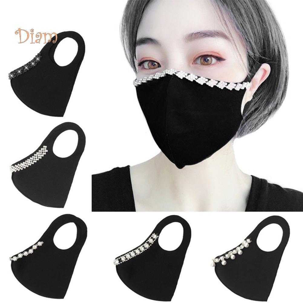 Buy Diam Rhinestone Dust Wind Haze Proof Cotton Face Mouth Cover ...