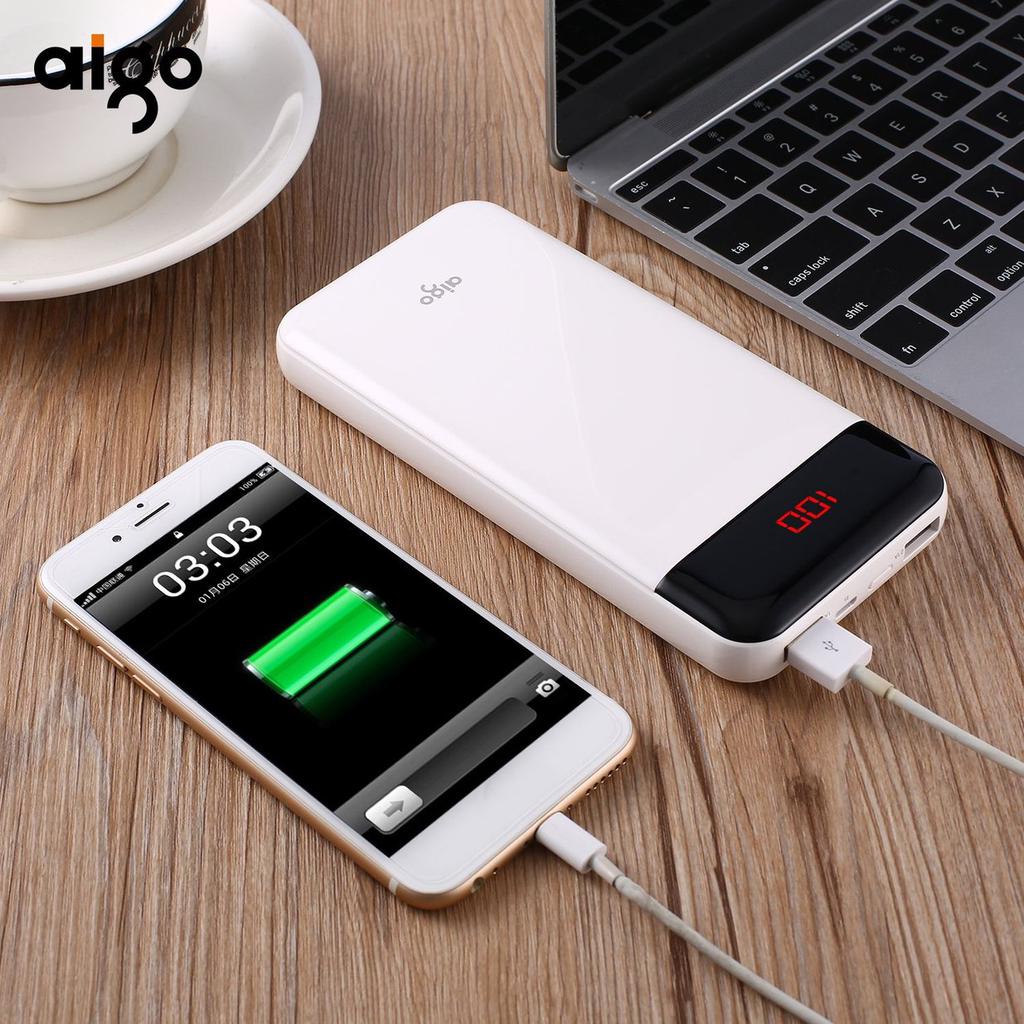 Buy Aigo E20000 20000mAh Universal Power Bank Interface Type-C Dual USB ...