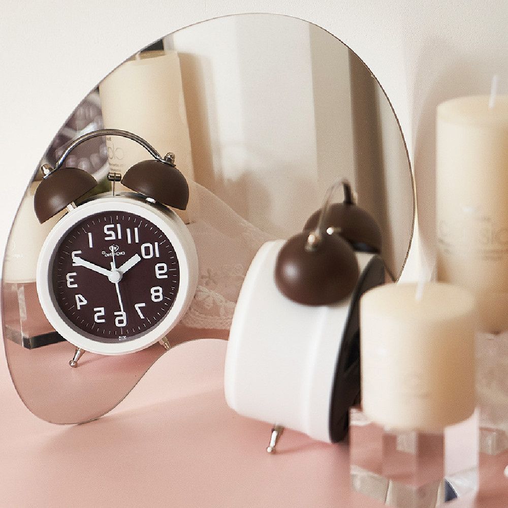 Buy Mini Alarm Clock Creative Silent Clock Nordic Quartz Alarm Clock ...