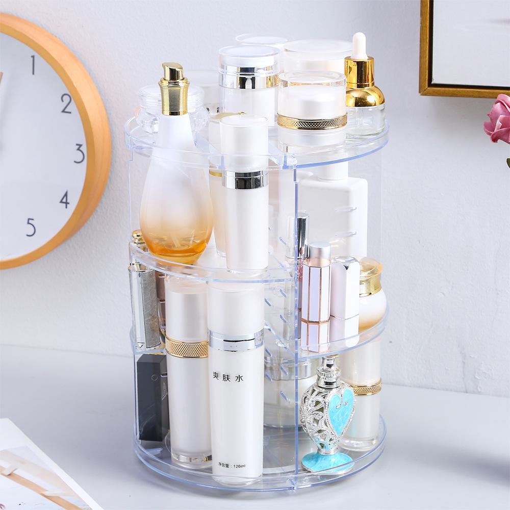 Transparent Rotating Cosmetics Storage Racks Cosmetics Storage Desktop ...