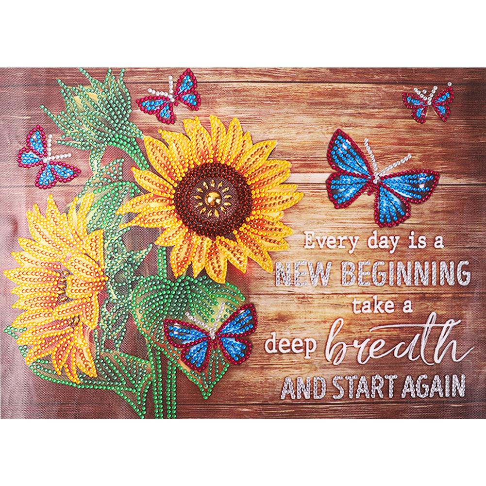 Buy DIY 5D Letter Flower Picture Part Special Shape Diamond Painting ...