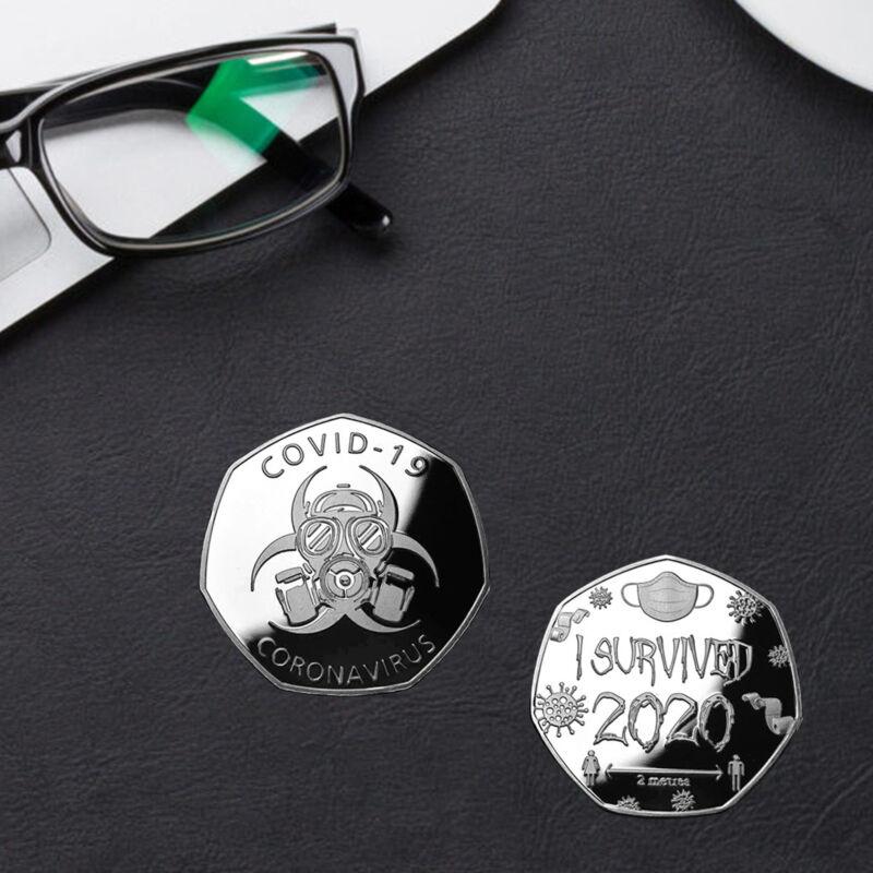 Buy I Survived 2020 The Commemorative Gold/ Silver Plated Coin Absurd ...