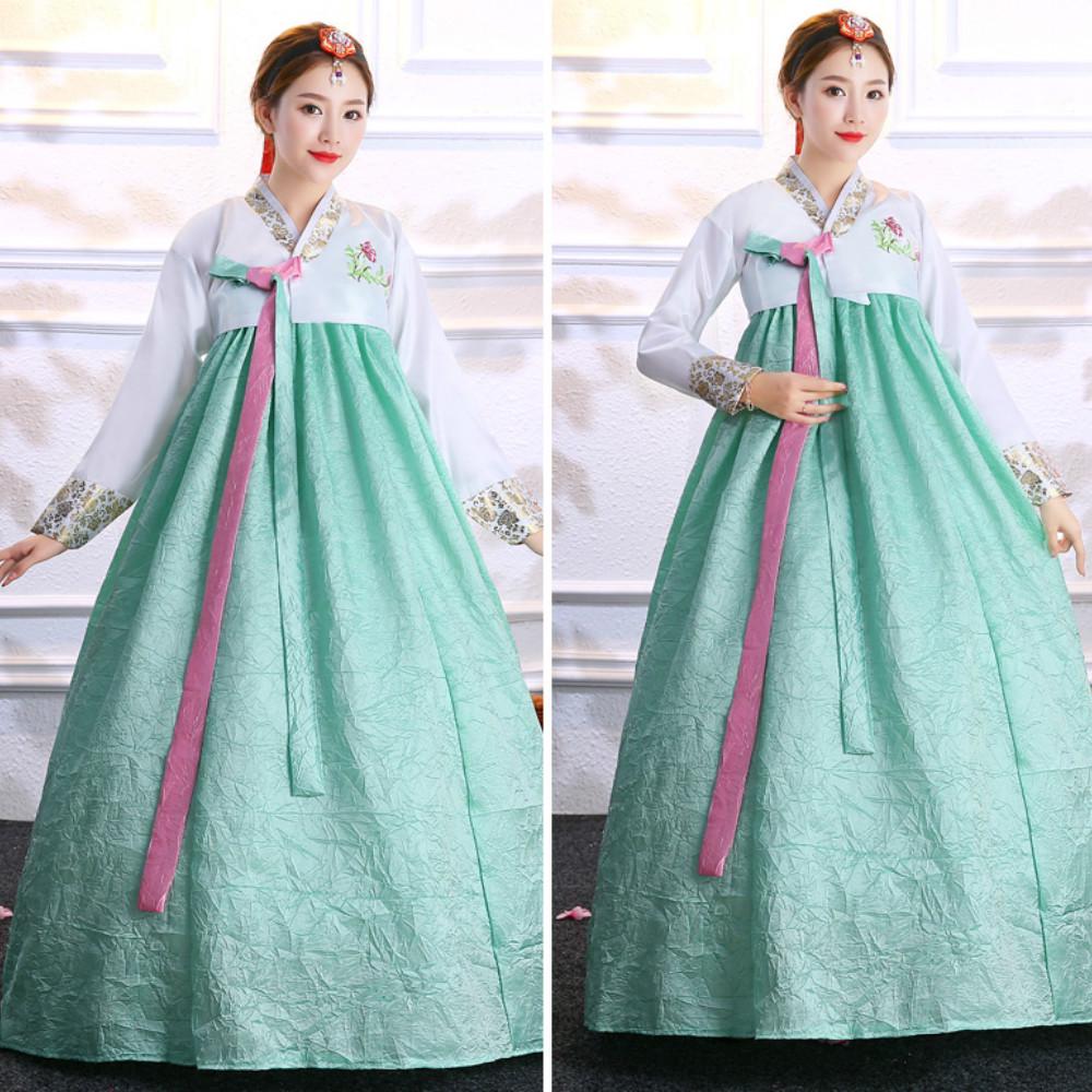 Ulusal Dans Giyim Kore Geleneksel Kostüm Hanbok Kadın Kore Sarayı ...