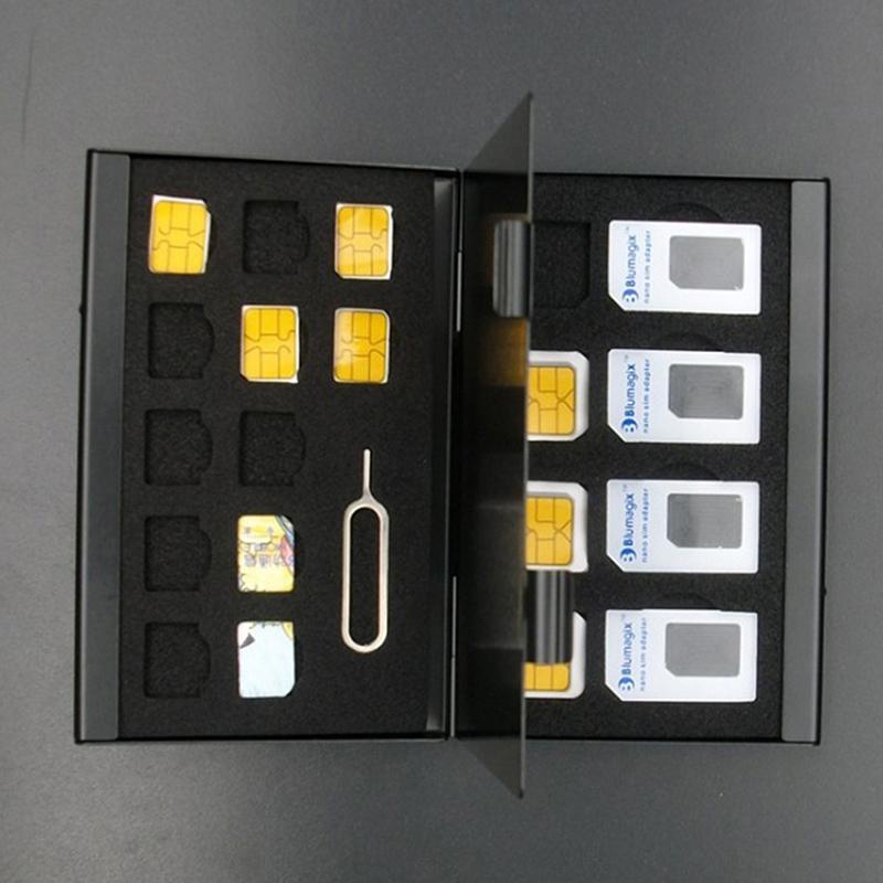 Portable Sim Micro Pin Sim Card Nano Memory Card Storage Box Case ...