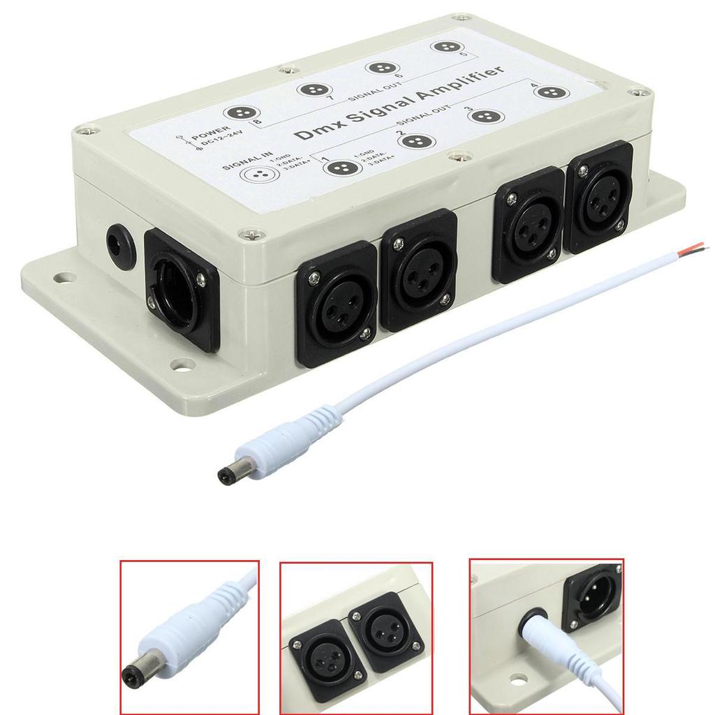 Buy 8 Channel Output DMX512 Signal Amplifier DMX LED Splitter ...