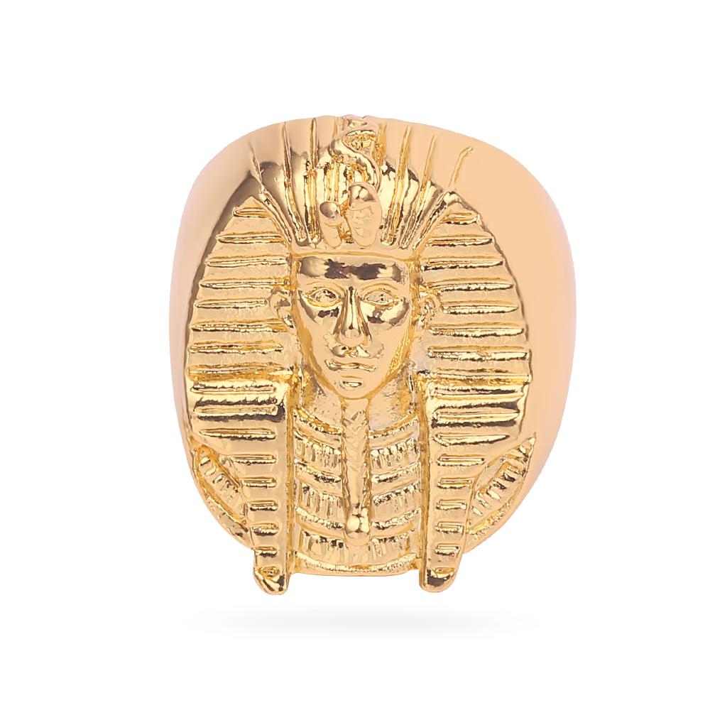 Vintage Egyptian Pharaoh Ring Pyramid Ancient Mummy Punk Ring Male ...