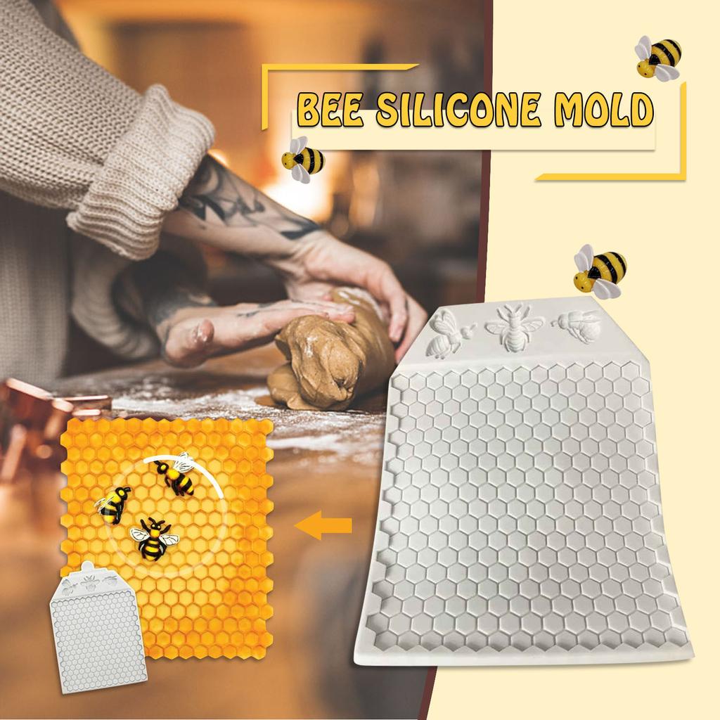 [SA] Honeycomb Bees Silicone Fondant Cake Mold Beehive Silicone Baking ...