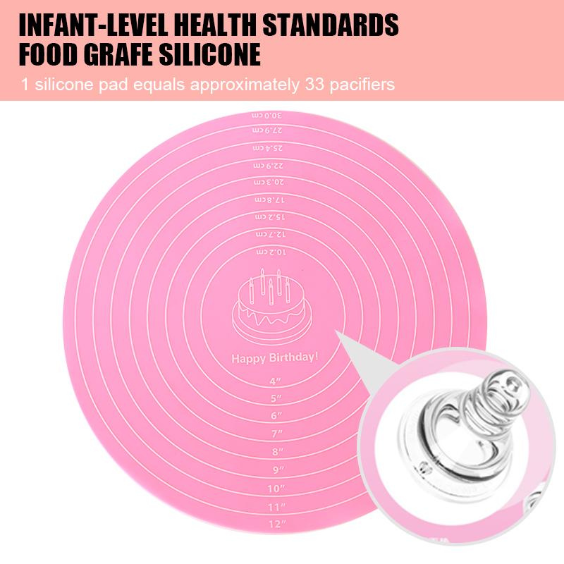 Cake Turntable Pat Silicone Baking Mat For Cake With Size Non-stick ...