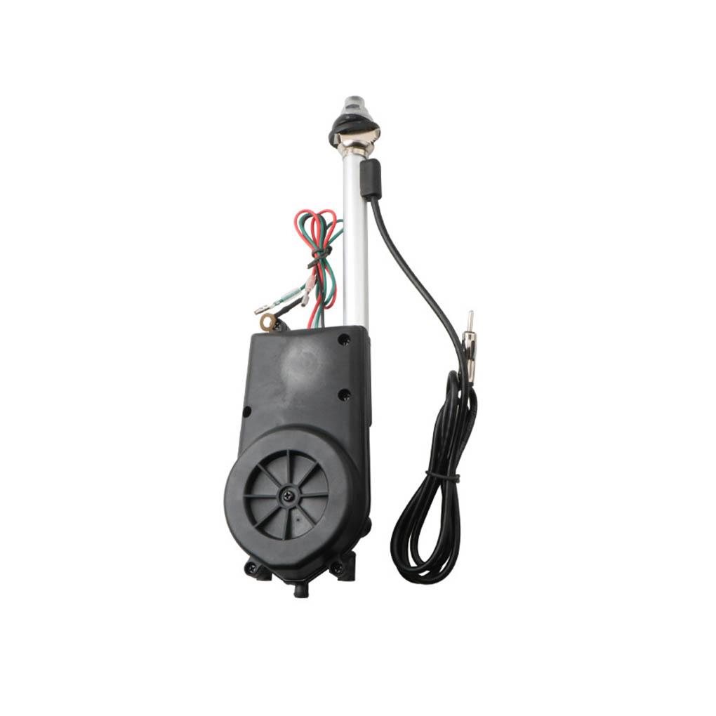 Buy Universal Retractable Car Antenna Electric Power Radio Exterior ...