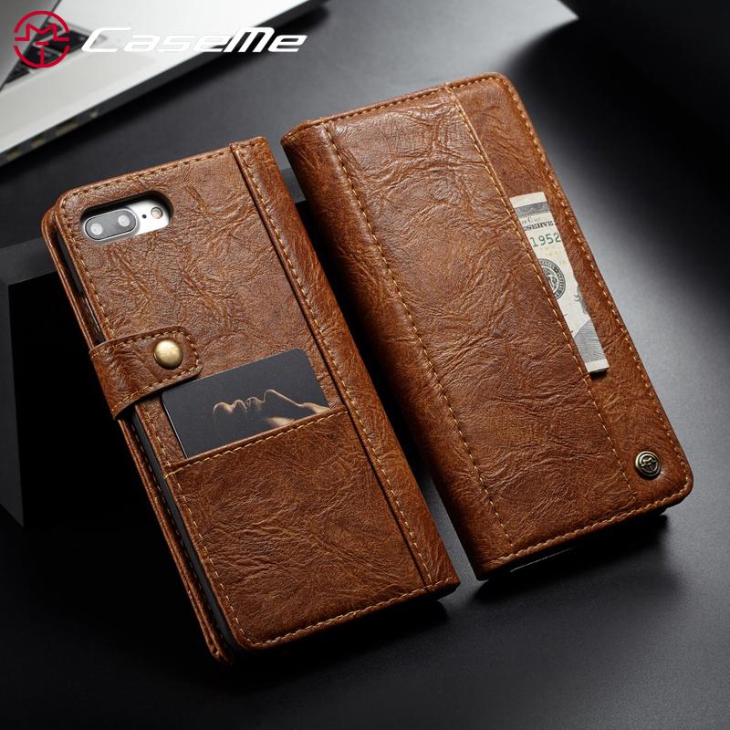Buy CaseMe Phone Case For iPhone Samsung Luxury Retro Leather Wallet ...