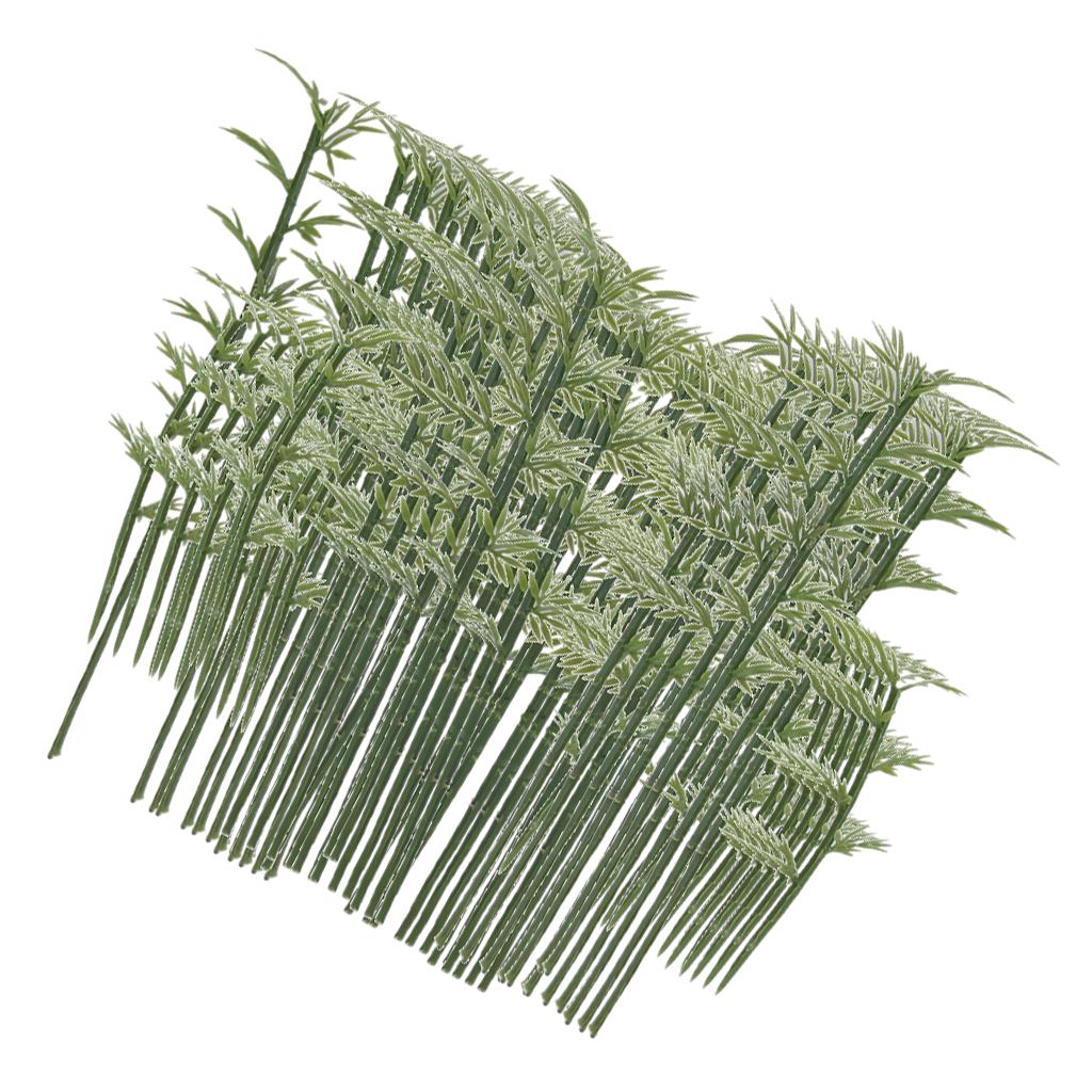 Buy 100Pcs 4 Scales Plastic Model Bamboo Trees Green at affordable ...