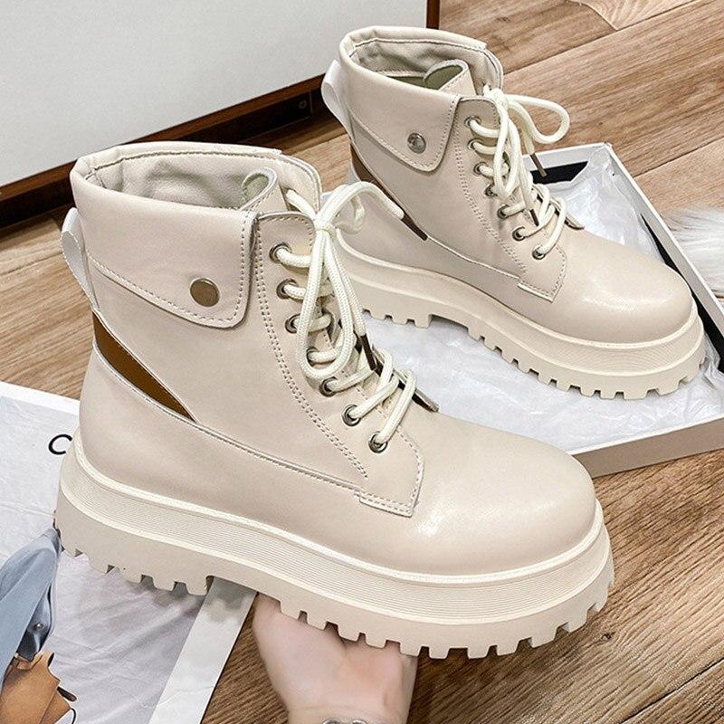 Buy Women Boots Fashion Women Casual Shoes Soft Boots Women Lace Up ...