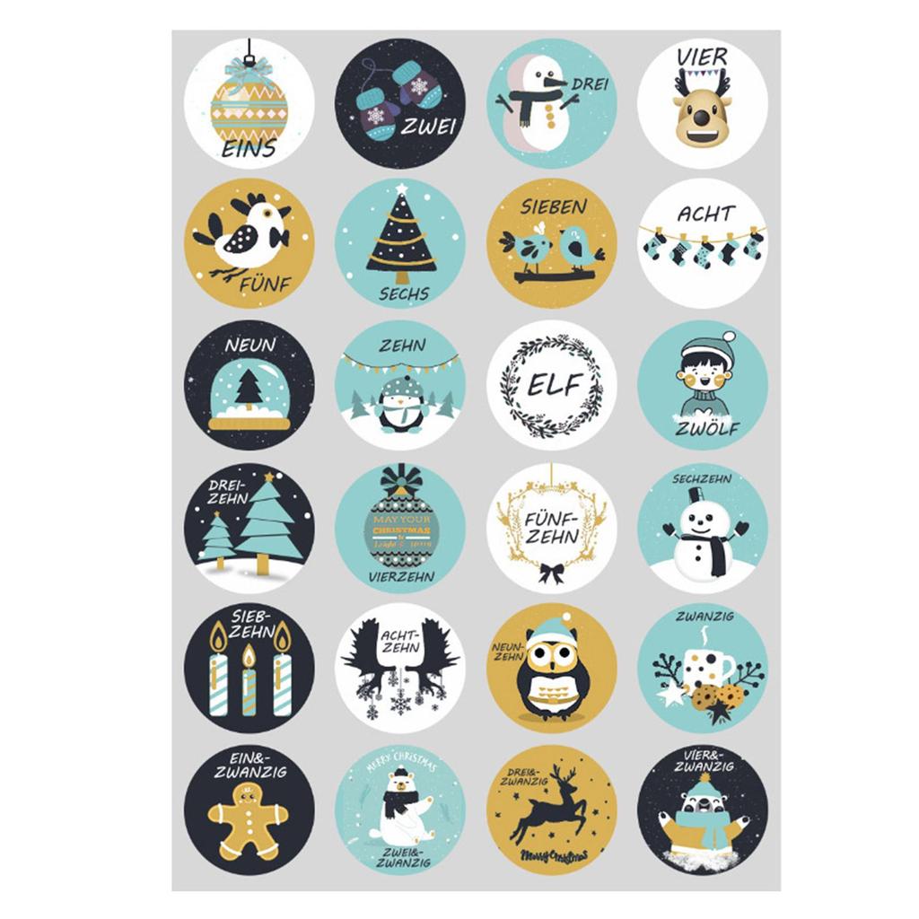 Satın alın Christmas Advent Countdown Calendar Stickers Numbers Label ...