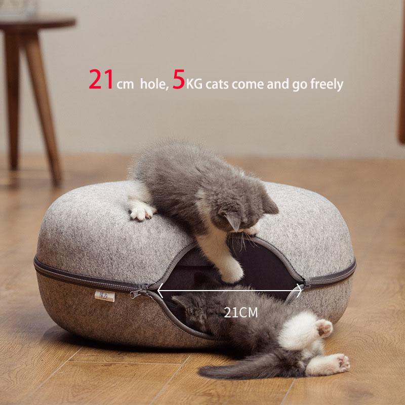 Cheap Donut Pet Cat Tunnel Interactive Play Toy Cat bed Dual Use ...