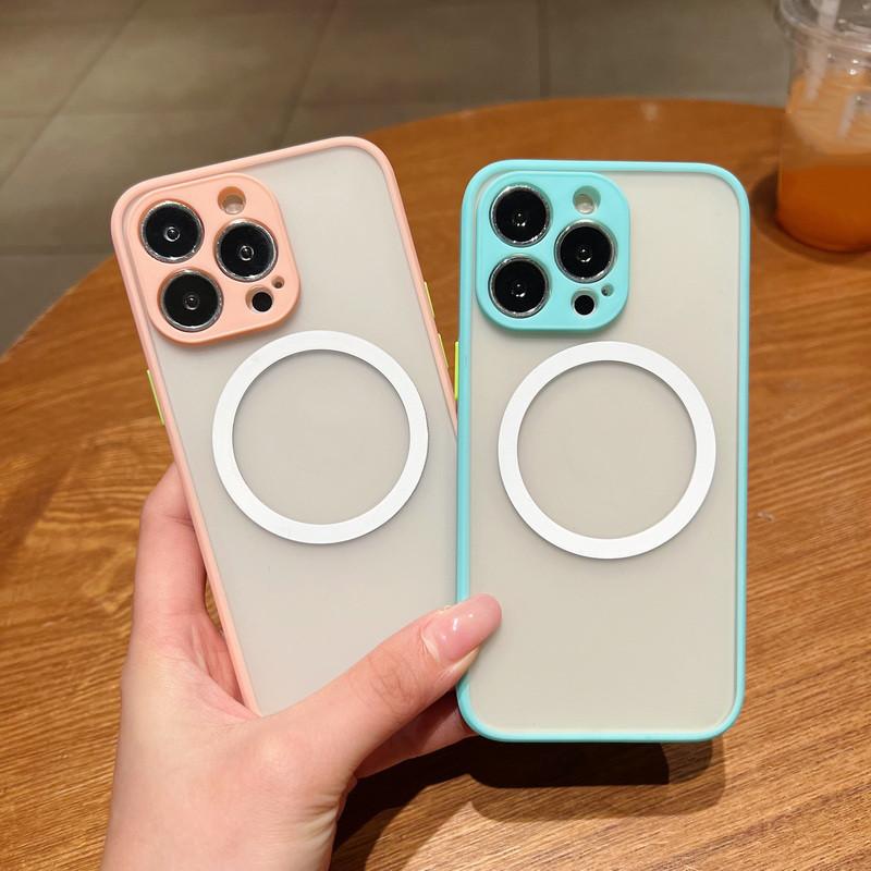 Cheap Luxury Magnetic For Magsafe Wireless Charge Cover For iPhone 15 ...