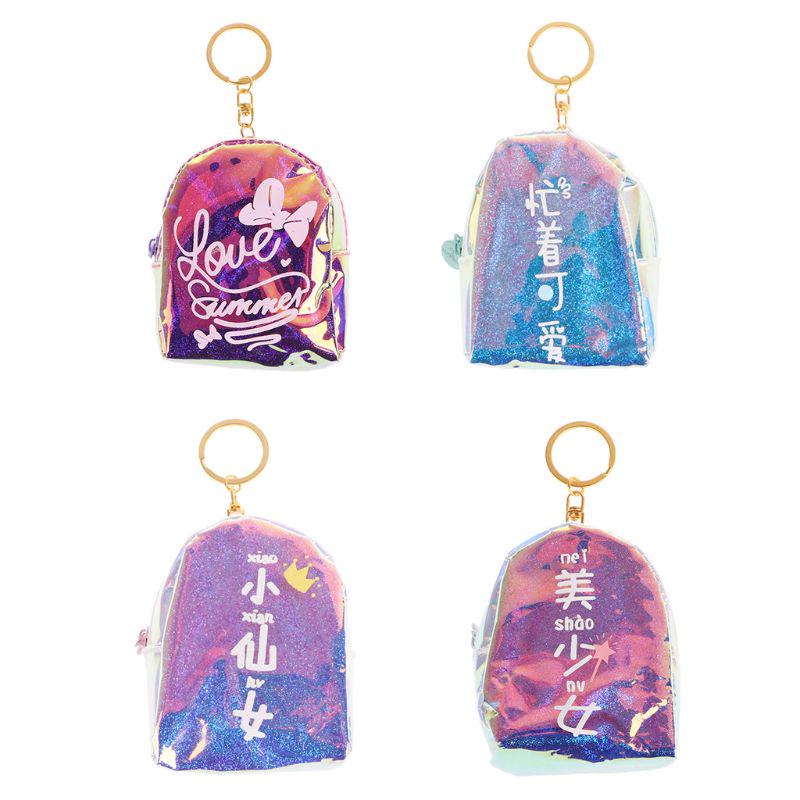 Buy Women Creative Mini Backpack Laser Coin Bag Wallet Hand Pouch Purse ...