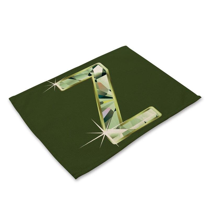 26 Letter Pattern Placemat Dining Table Mat Colorful Alphabet Tea ...