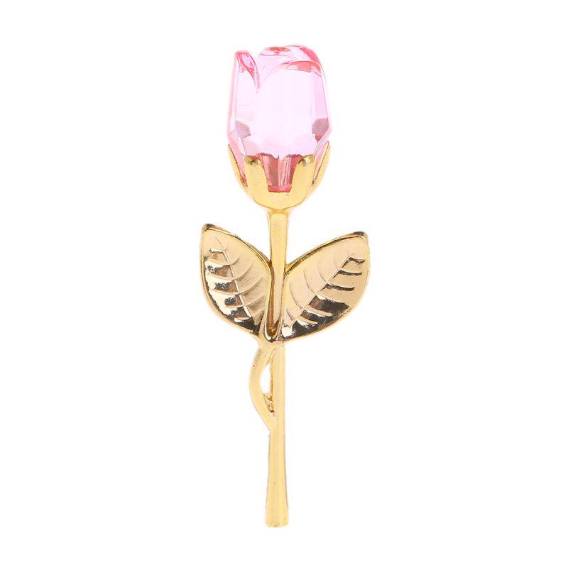 Buy Mini Crystal Rose Flowers Home Decor Birthday Wedding Craft ...