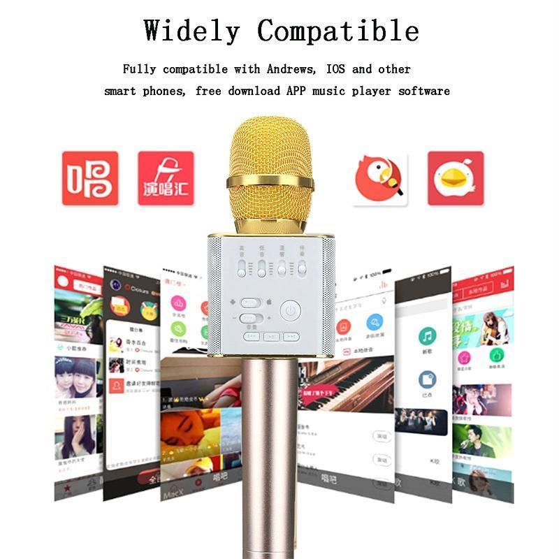 Buy Q9 Handheld KTV Microphone Wireless Bluetooth Karaoke Home Mic ...