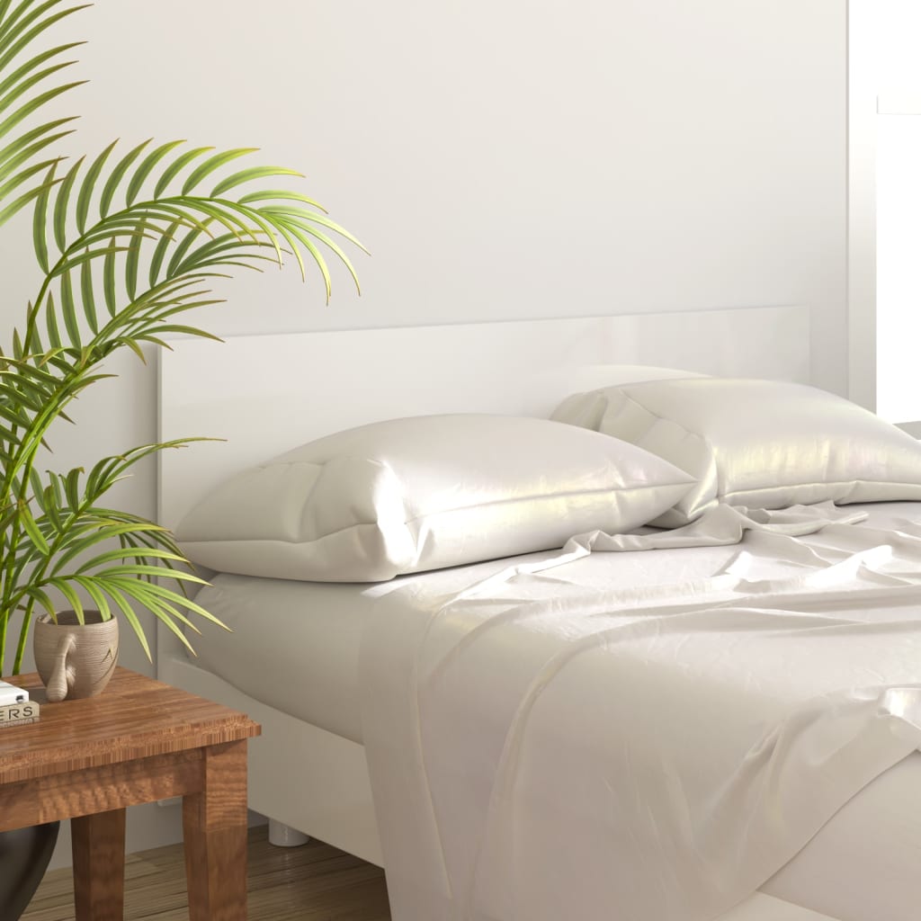 Buy Bed Headboard High Gloss White 160x1.5x80 Cm Engineered Wood at ...