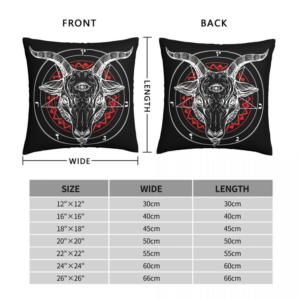 Satın alın Satanic Goat Circle Satan Symbol Lucifer Devil Throw Pillow ...