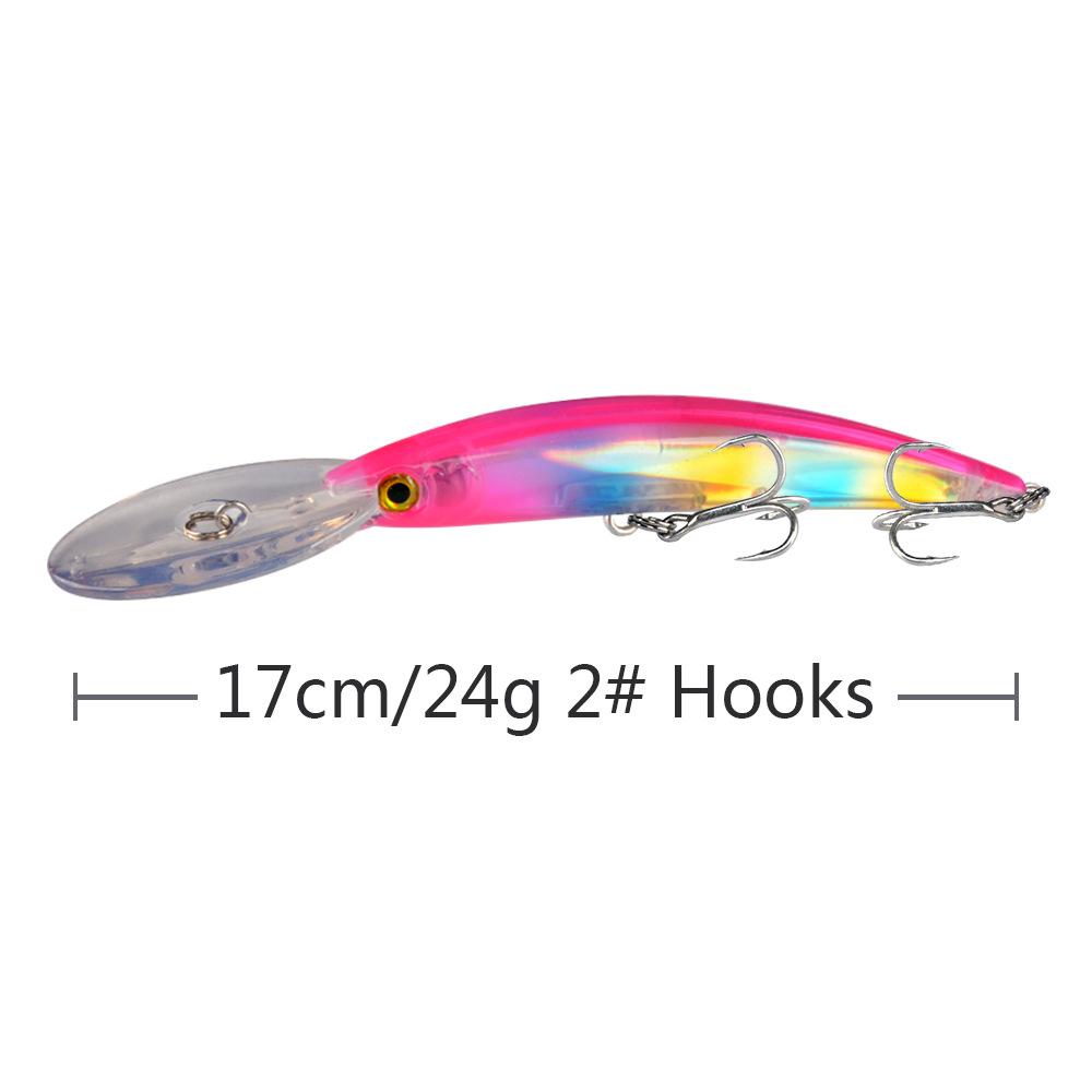 1pcs Fishing Lure 3D Eyes Sinking Minnow Aritificial Laser Wobblers 17cm 24g Crankbait Hard ...