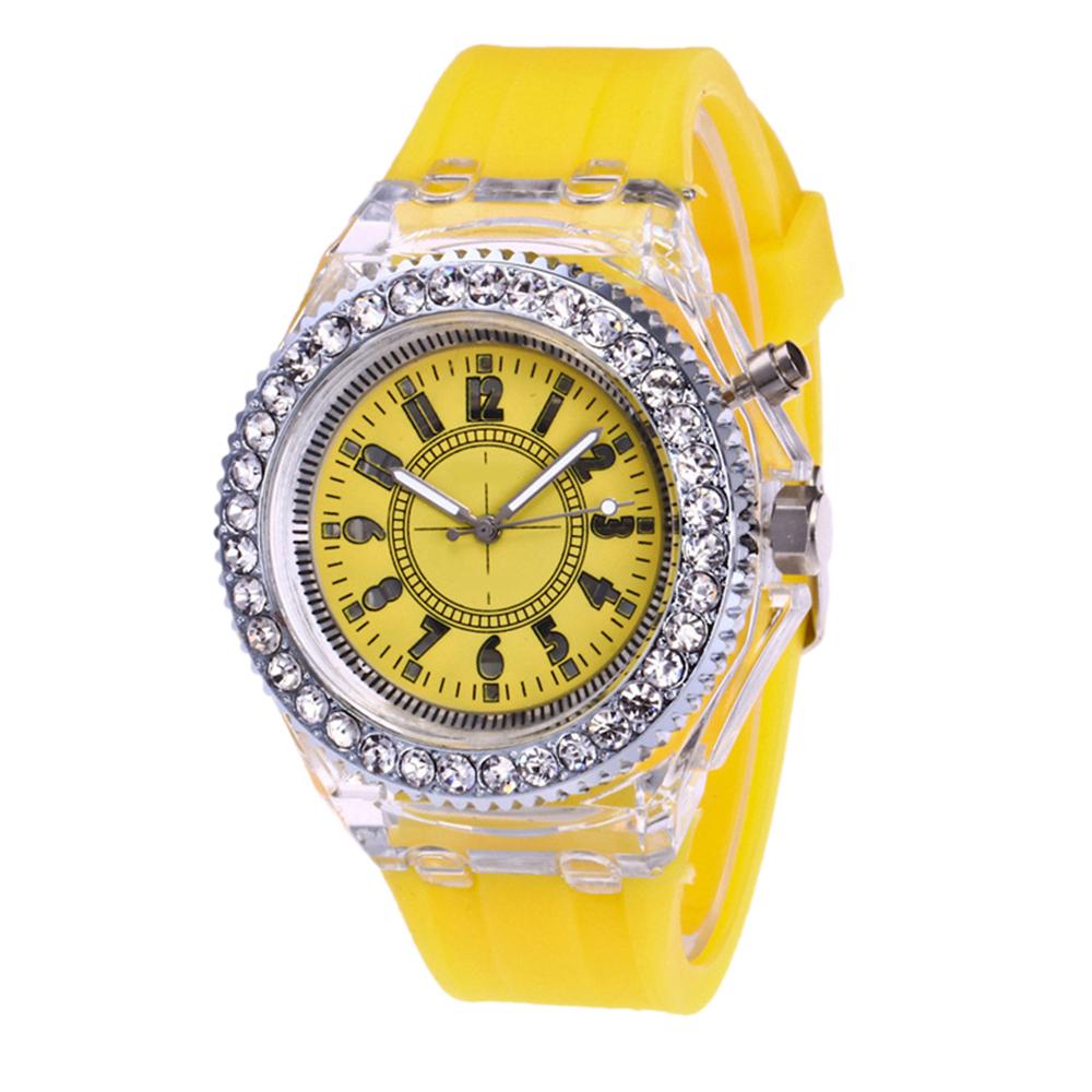 Kids Students Watch Light Up LED Glow Crystal Bling Kids Watches ...