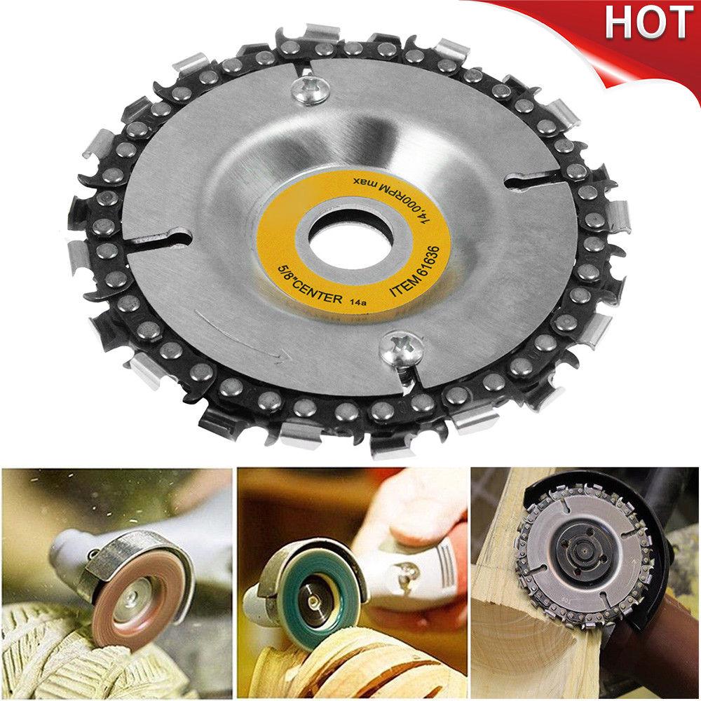 Buy 22 Tooth Grinder Chain Disc Wood Carving Disc 4 Inch For 100/115mm ...