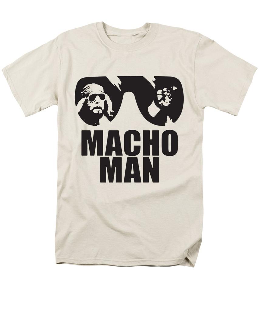 Buy Men Premium Cotton Macho Man Randy Print Tees Funny Harajuku Style ...