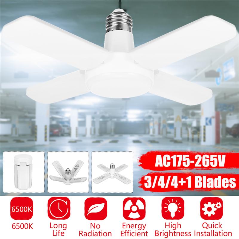 Buy 3/4/5 Blade For Garage Basement Workshop 6500K LED Garage Lights ...