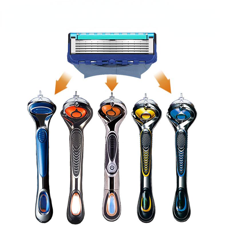 Buy 20 Pcs Manual Shaving Razor Blades For Men 5 Layers Stainless Steel ...