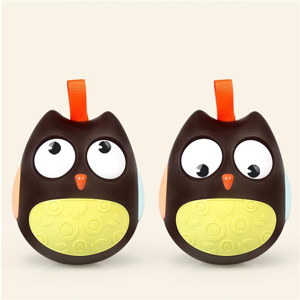 Buy 2pcs Owl Shape Roly-poly Tumbler Toys Children Baby Rattles ...